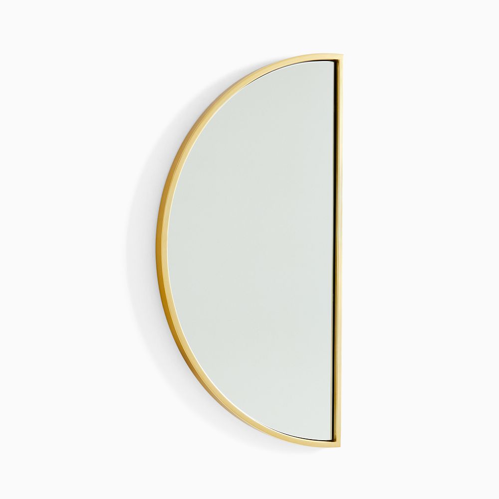 Half-Moon Metal Wall Mirror - Small | West Elm