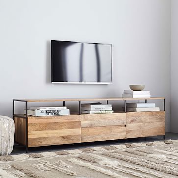 Industrial Storage Media Console (80"–96") | West Elm