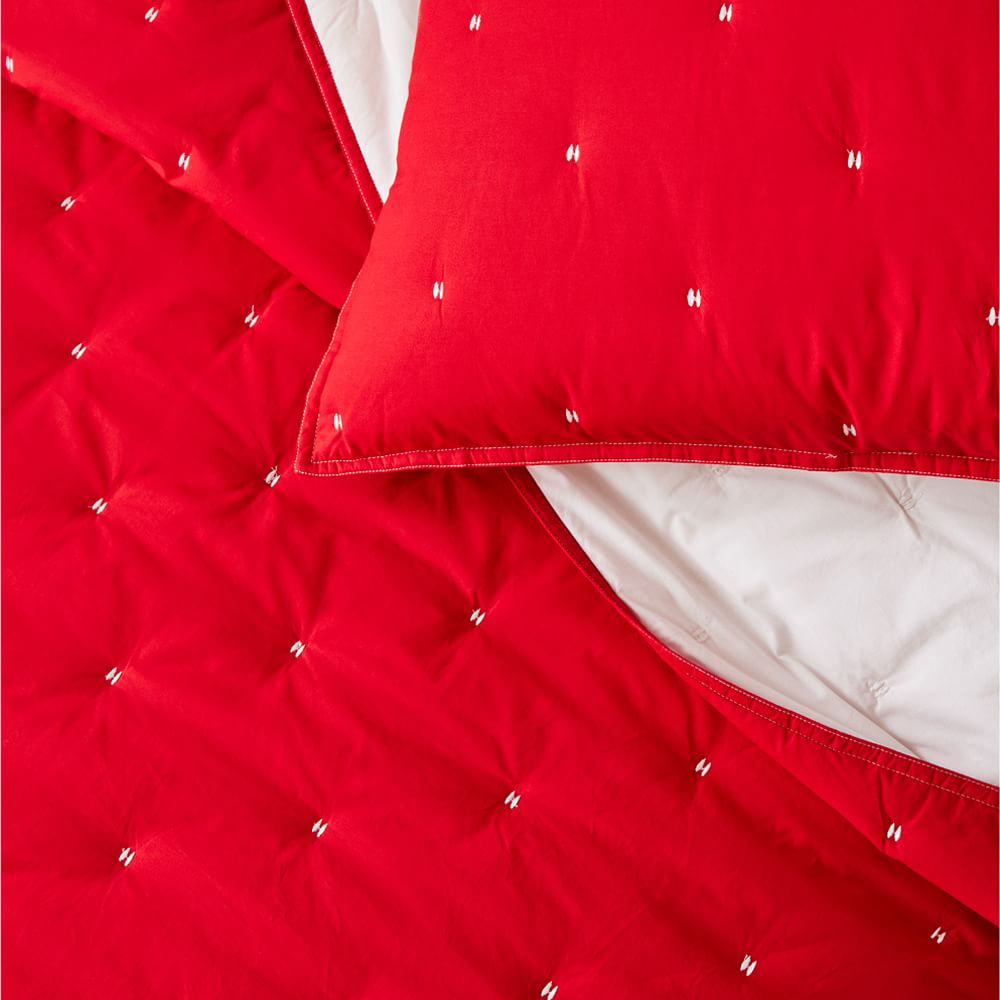 Reversible Washed Cotton Percale Quilt & Shams | West Elm