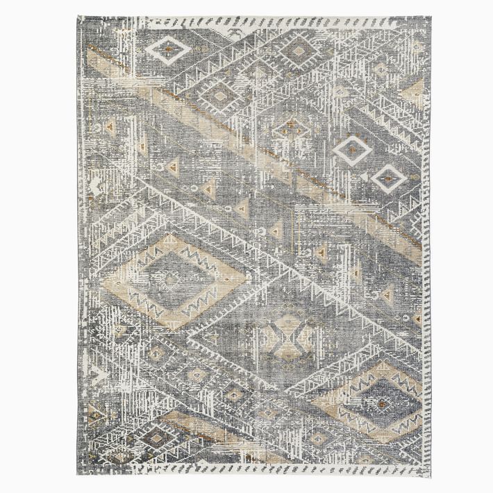 Hand-Knotted Triangle Motif Rug | West Elm