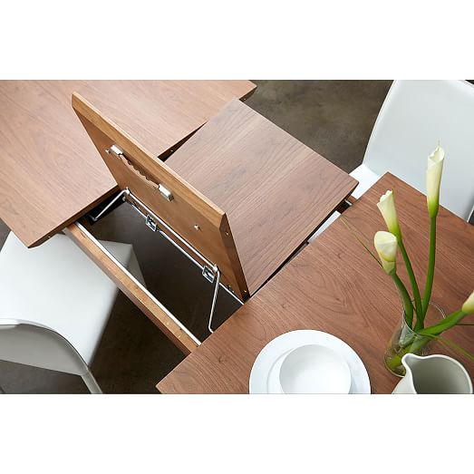Curved Splayed Leg Expandable Dining Table (63" – 83") | West Elm