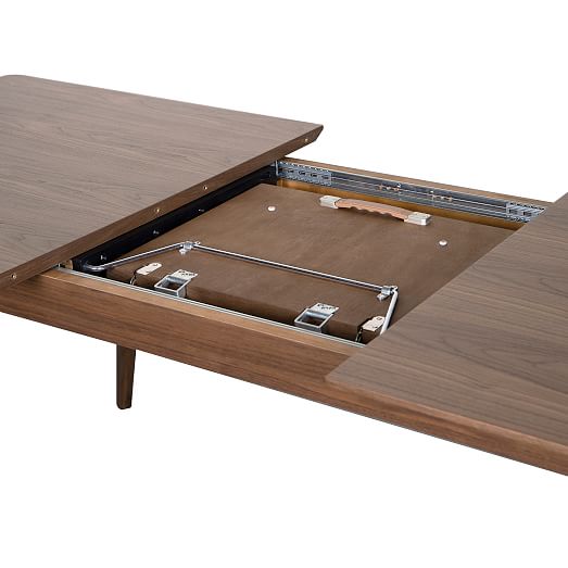 Curved Splayed Leg Expandable Dining Table (63" – 83") | West Elm