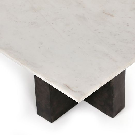 Aluminum Cross Base Coffee Table | West Elm