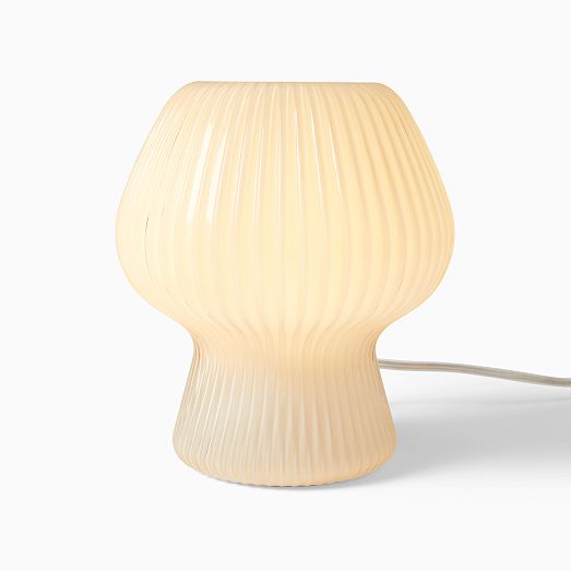 Ribbed Glass Table Lamp | Modern Light Fixtures | West Elm