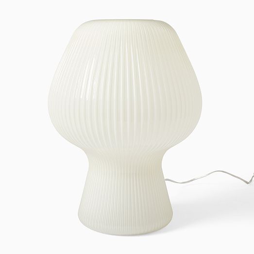 Ribbed Glass Table Lamp | Modern Light Fixtures | West Elm