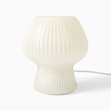 Ribbed Glass Table Lamp | Modern Light Fixtures | West Elm