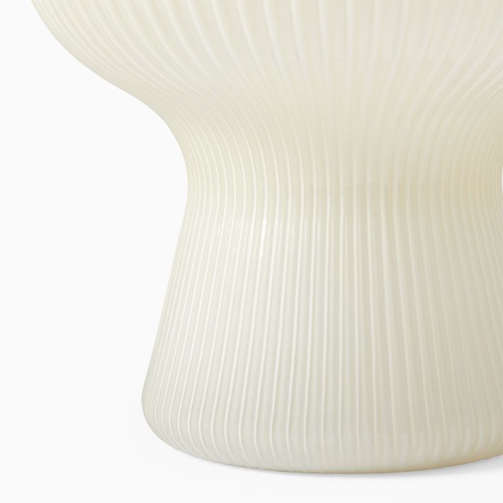 Ribbed Glass Table Lamp | Modern Light Fixtures | West Elm