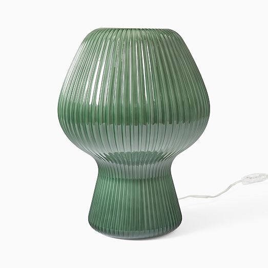 Ribbed Glass Table Lamp | Modern Light Fixtures | West Elm