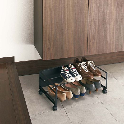 Yamazaki Frame Rolling Shoe Rack | West Elm