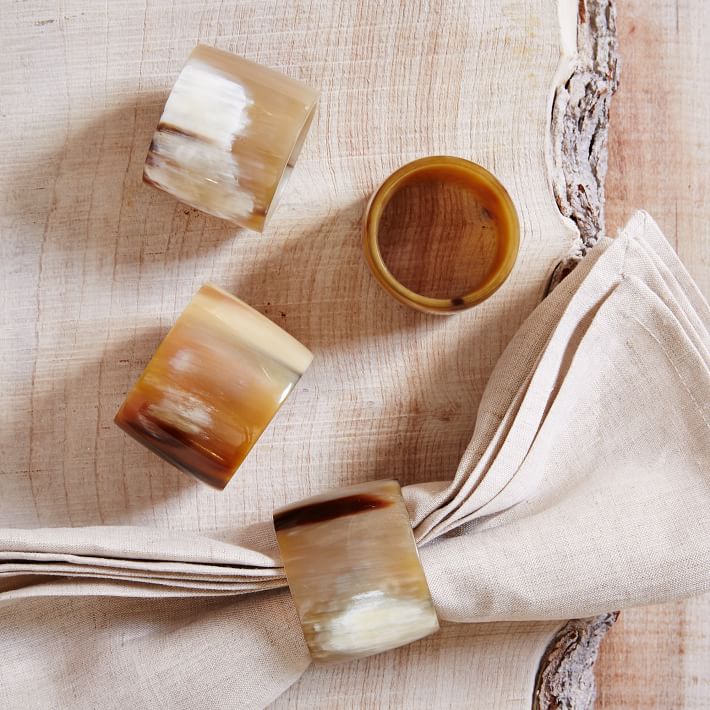 Horn Napkin Rings (Set of 4) | West Elm