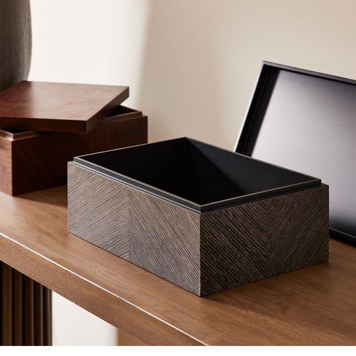 Modern Marquetry Wood Boxes | West Elm