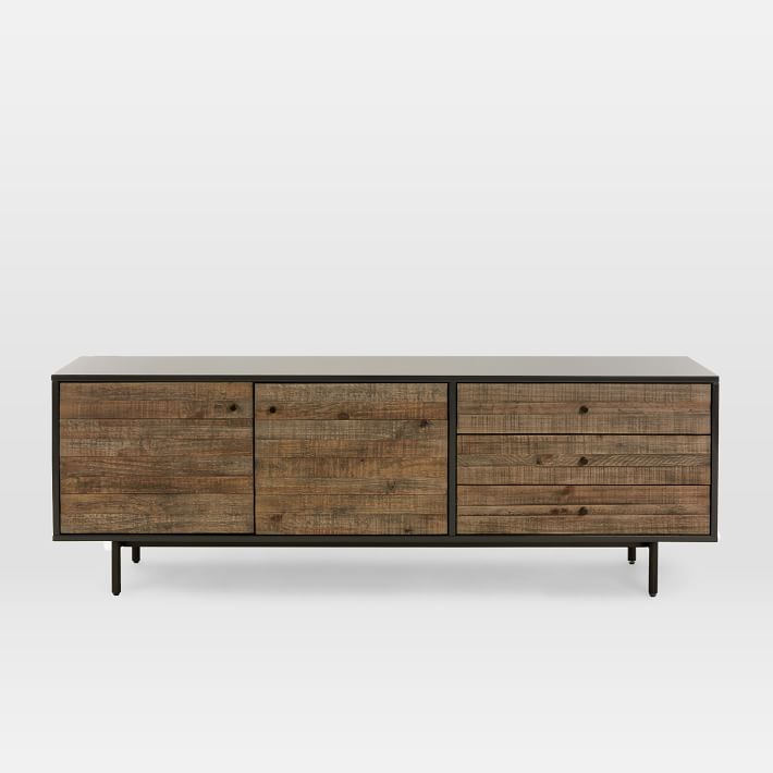 Reclaimed Wood & Lacquer Media Console (70") | West Elm