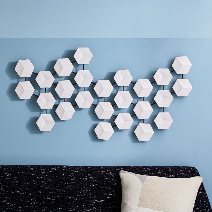 Geometric Ceramic Tile Dimensional Art | West Elm