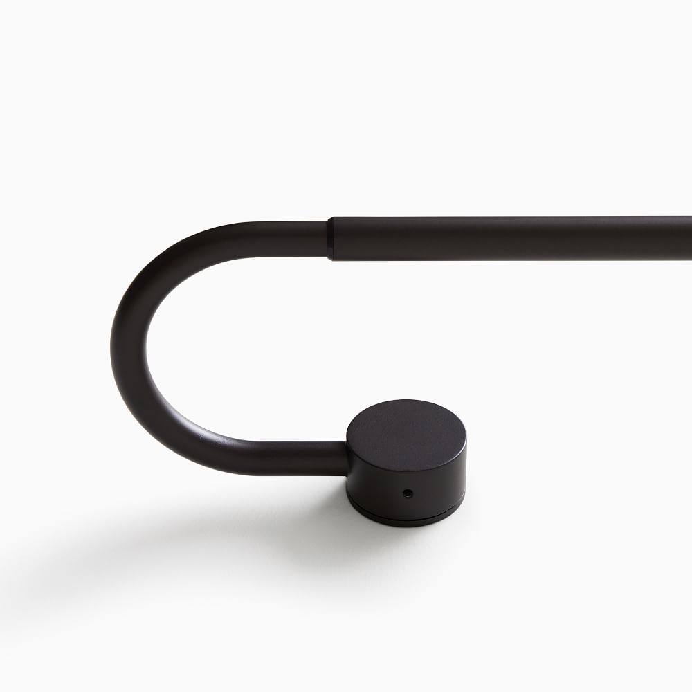 Swoop Blackout Metal Rod - Dark Bronze | West Elm