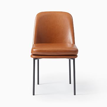 Jack Vegan Leather Metal Frame Dining Chair | West Elm