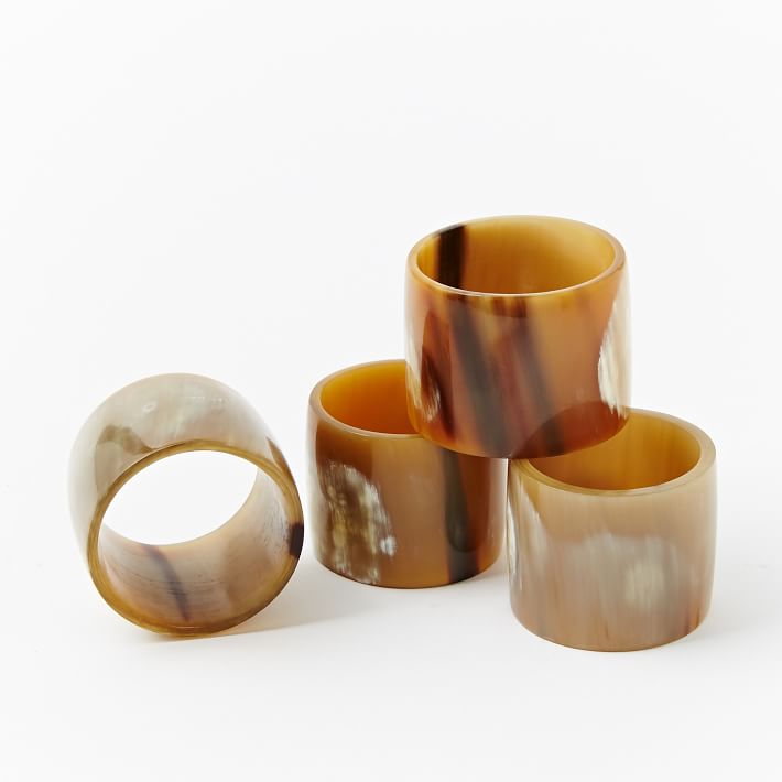 Horn Napkin Rings (Set of 4) | West Elm