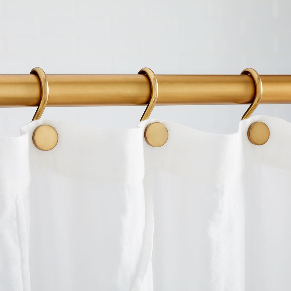 Modern Shower Curtain Rings (Set of 12), Bathroom Hardware | West Elm