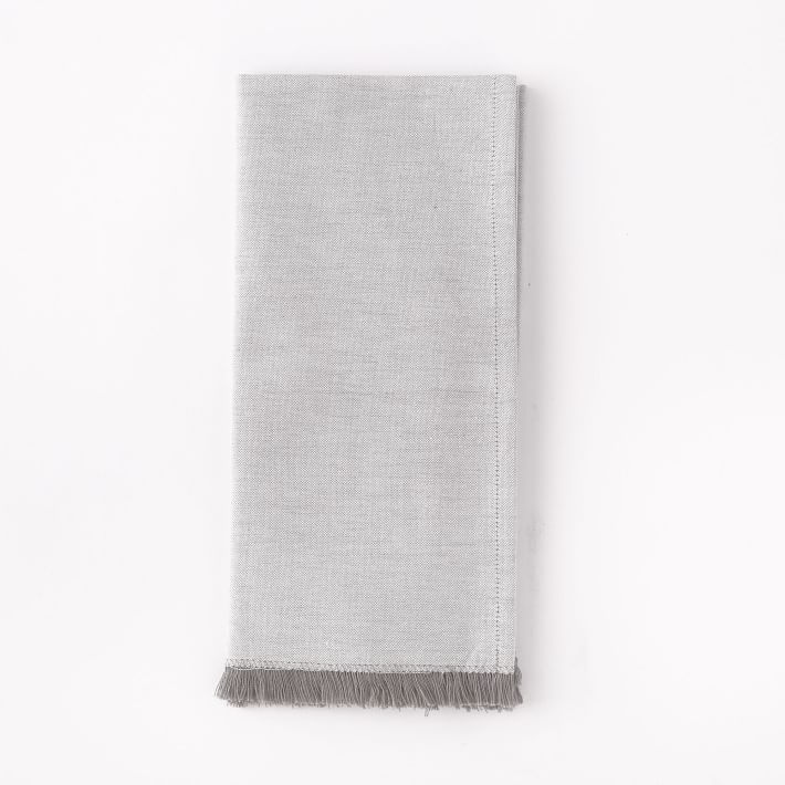 Frayed Edge Cotton Napkin Sets | West Elm