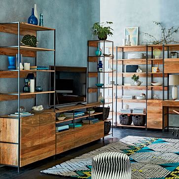 Industrial Modular Open & Closed Storage (33") | West Elm