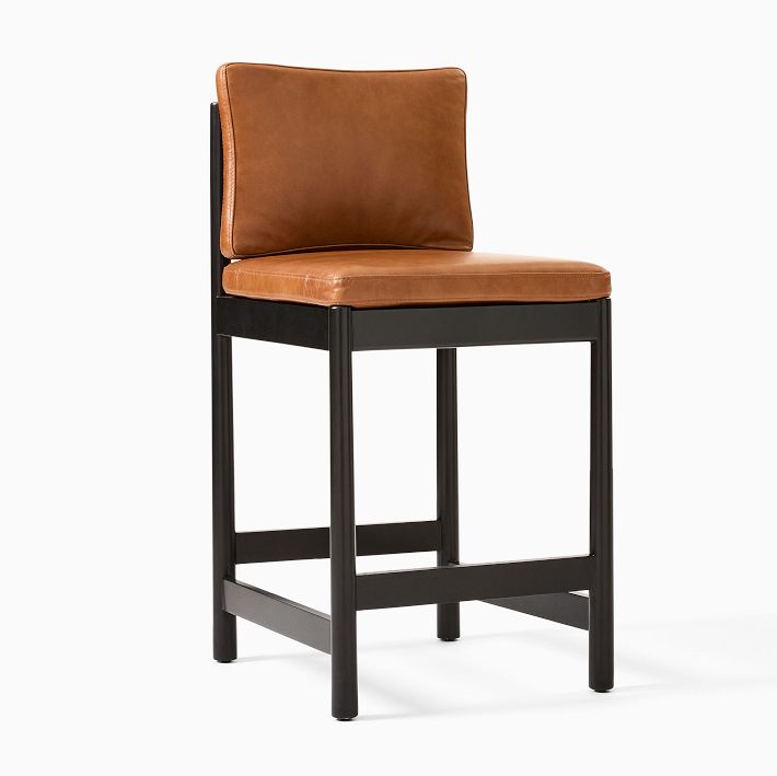 Halsey Leather Bar & Counter Stool | West Elm