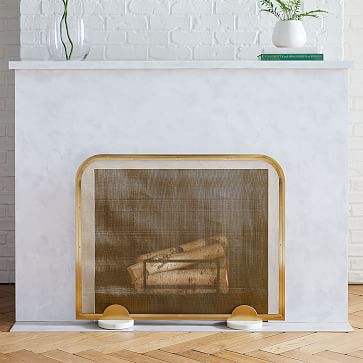 Deco Metal Fireplace Screen | West Elm
