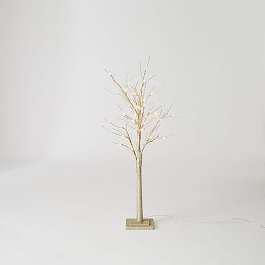 LED Glitter Trees | West Elm