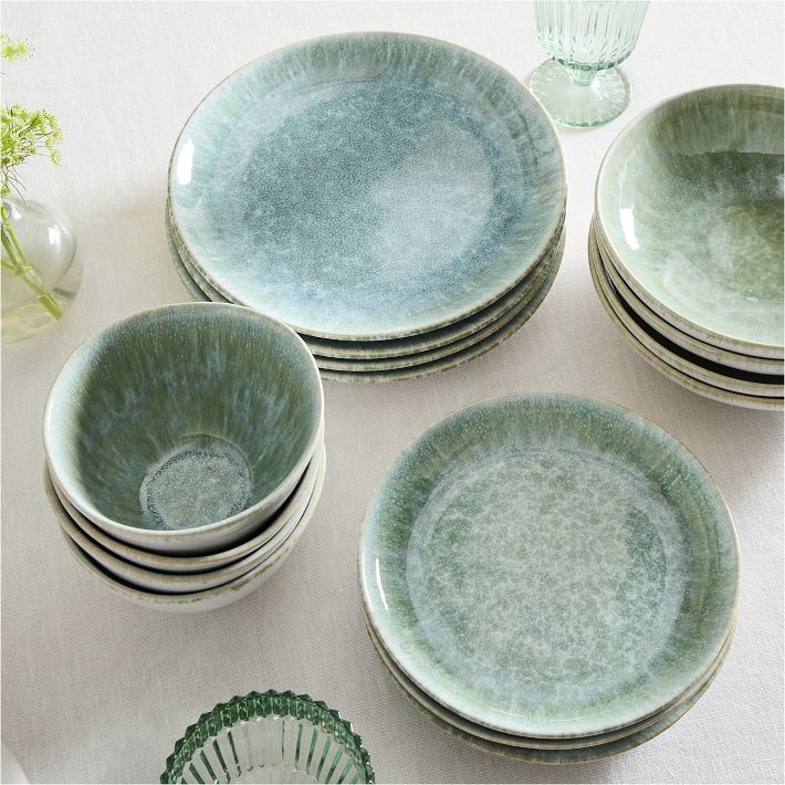 Reactive Glaze Stoneware Dinner Plate Sets | West Elm