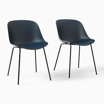 Classon Recycled Plastic Shell Indoor/Outdoor Chair (Set of 2) - Metal ...