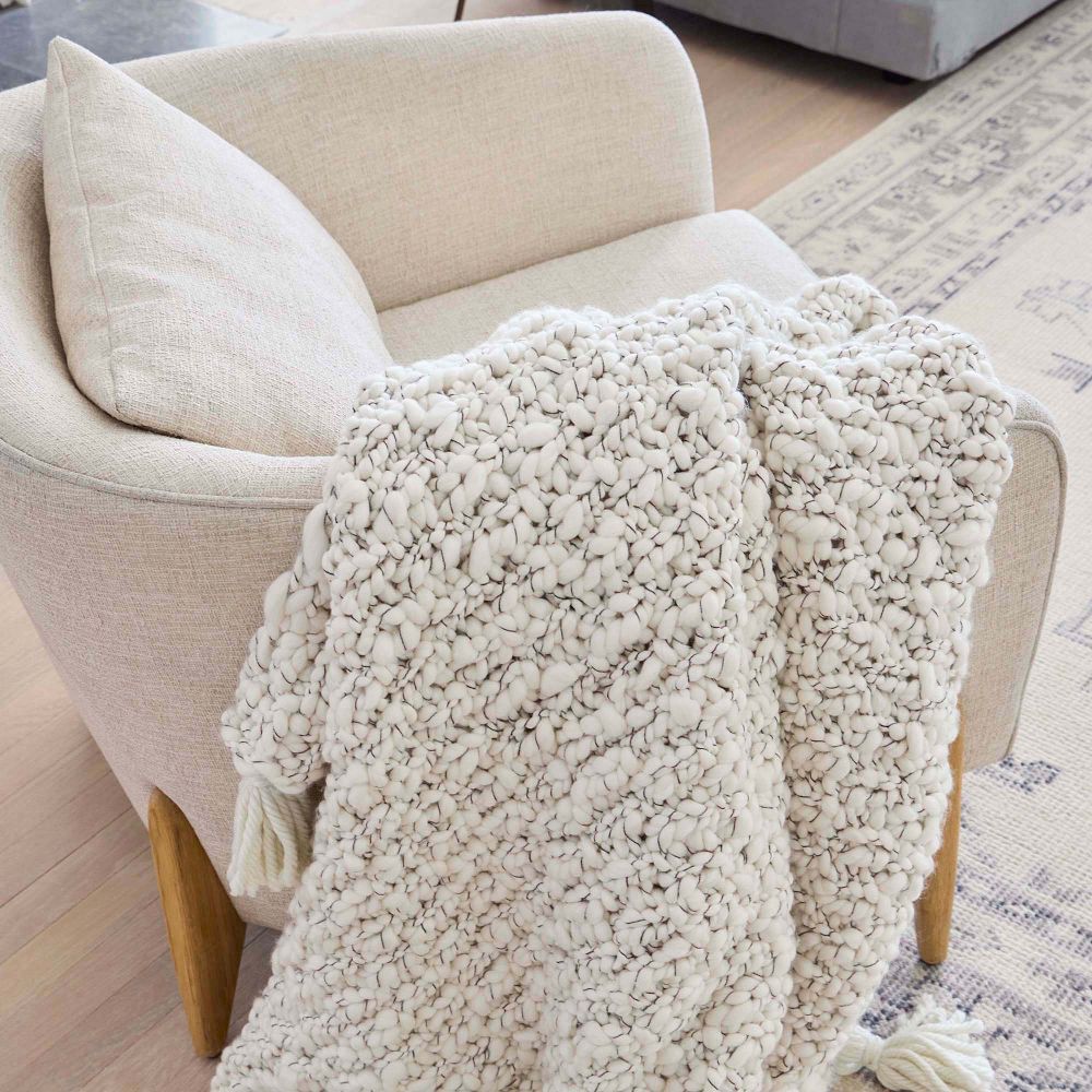 Chunky Marl Knit Throw | West Elm