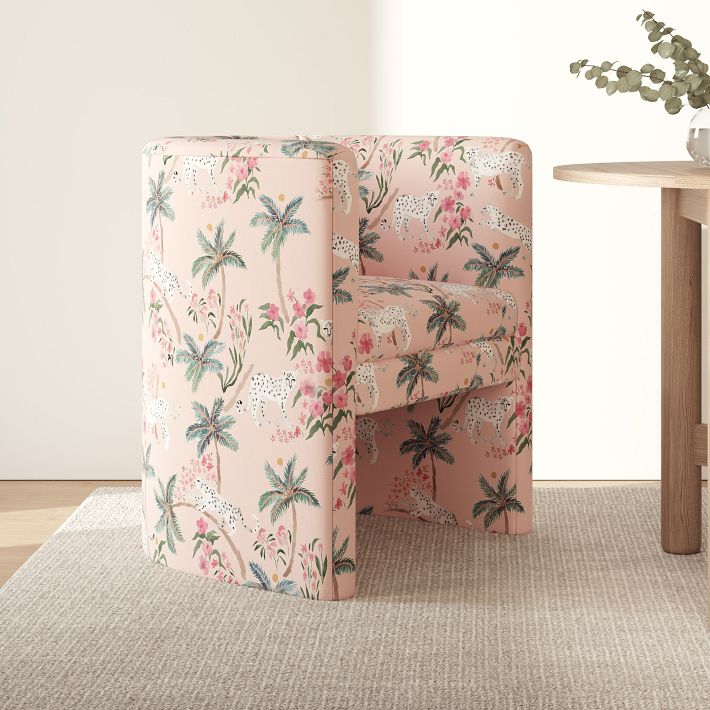 Modern Rounded Upholstered Back Chair | West Elm