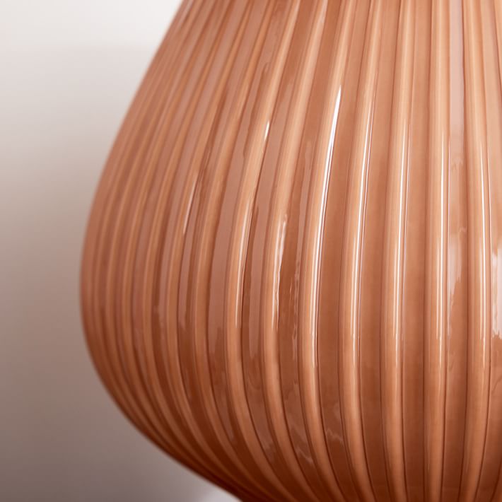 Ribbed Glass Table Lamp | Modern Light Fixtures | West Elm
