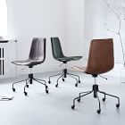 Slope Leather Swivel Office Chair | West Elm