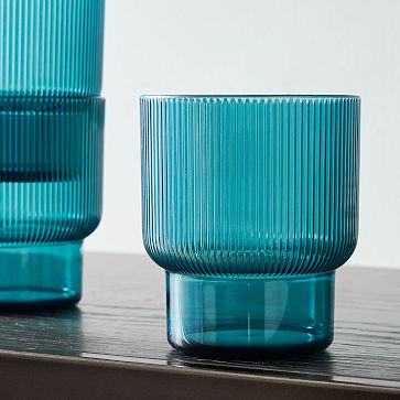 Fluted Acrylic Short Drinking Glass Sets | West Elm