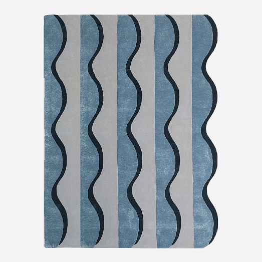 Ripple Effect Scalloped Rug | West Elm