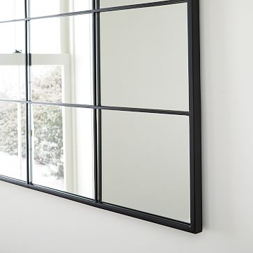 Raven Window Metal Wall Mirrors - 55"W x 45"H | West Elm