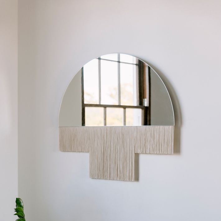 Candice Luter Duet Fringe Half Circle Mirror | West Elm