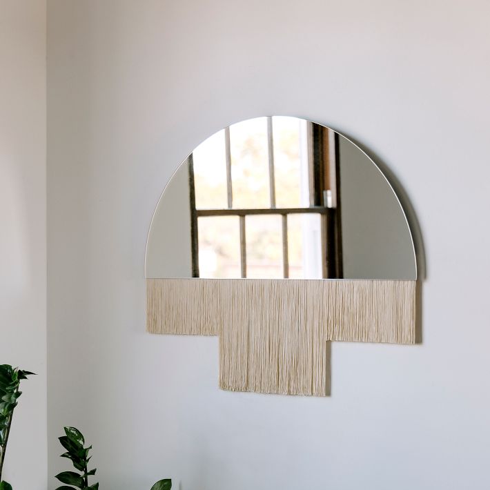 Candice Luter Duet Fringe Half Circle Mirror | West Elm