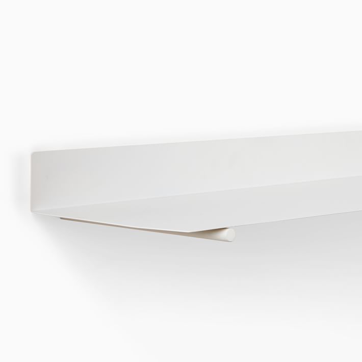 Floating Lines Single Shelves - White | West Elm