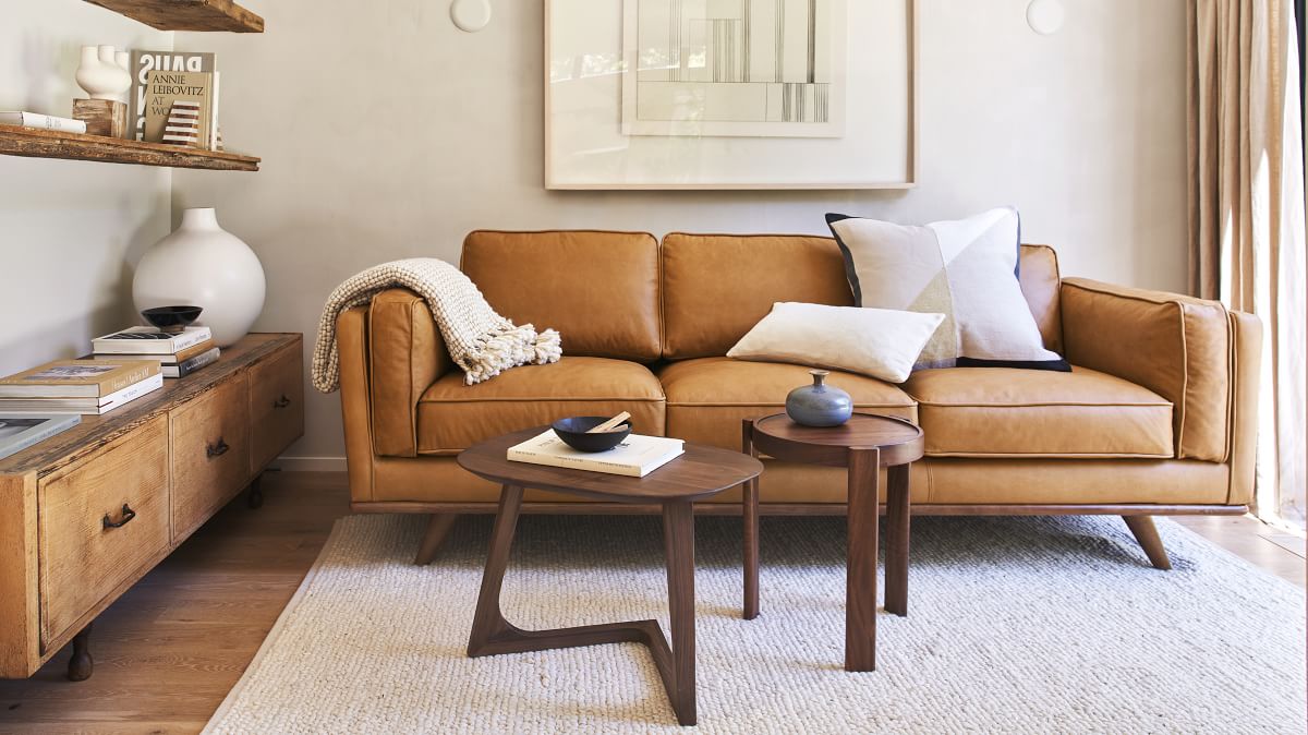 Zander Leather Sofa (90") | West Elm