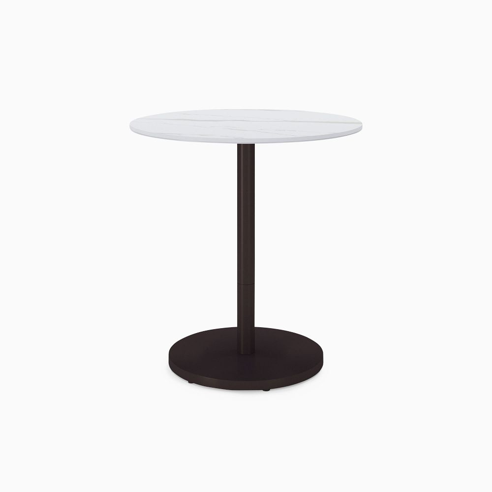Orbit Restaurant Round Dining Table - Porcelain | West Elm
