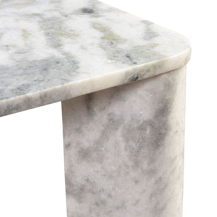 Marble Diagonal Legs Square Coffee Table (35.5") | West Elm