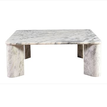 Marble Diagonal Legs Square Coffee Table (35.5") | West Elm