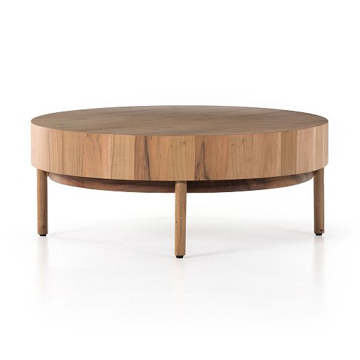 Wood Drum Round Coffee Table (42") | West Elm