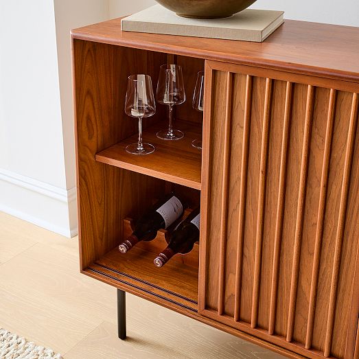 Slatted Bar Cabinet (32") | West Elm