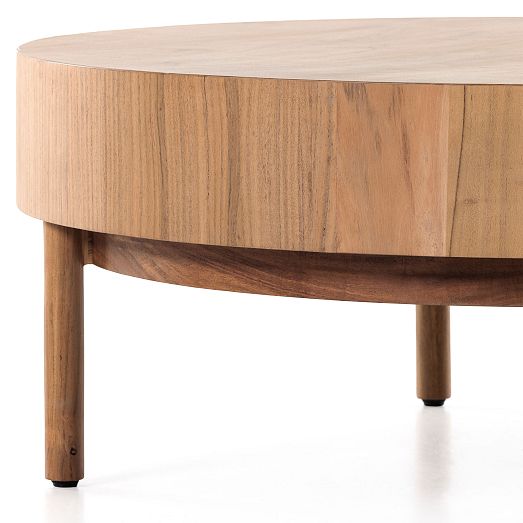 Wood Drum Round Coffee Table (42") | West Elm