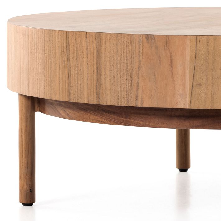 Wood Drum Round Coffee Table (42") | West Elm