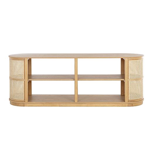 Curved Cane Media Console (71") | West Elm
