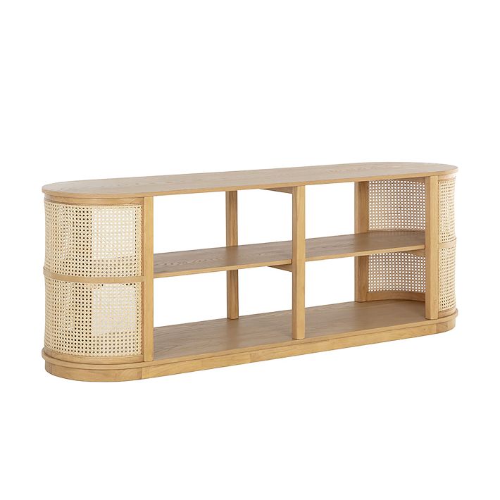 Curved Cane Media Console (71") | West Elm