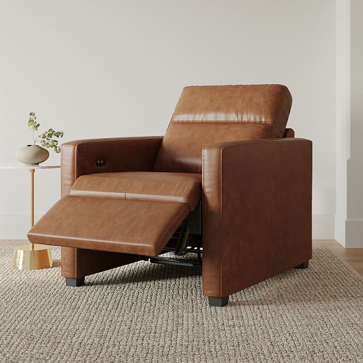 West Elm Harris Leather Power Recliner