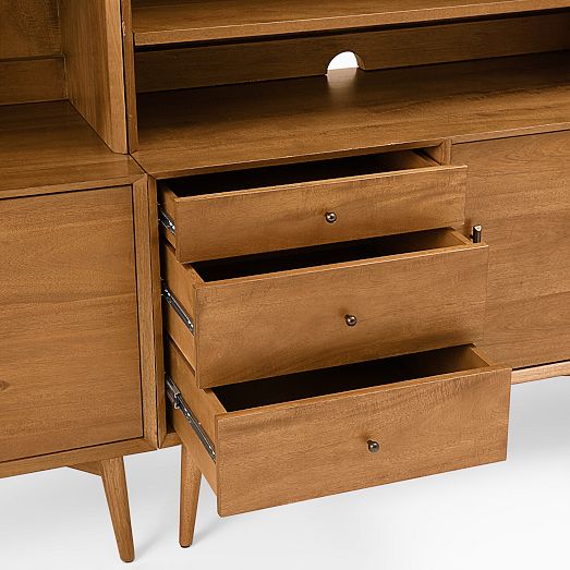 Build Your Own - Mid-Century Media - Acorn, Entertainment Center | West Elm